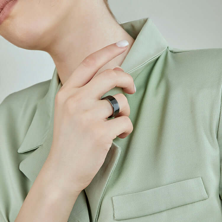 Contactless Payment Ring - Ceramic Black -NFC Smart wearables